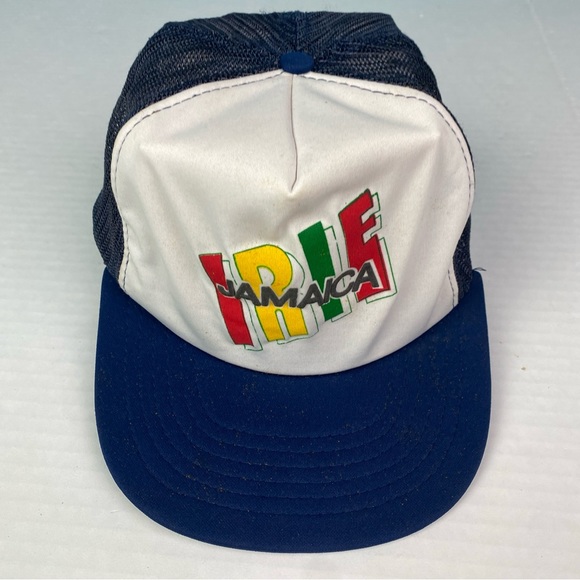 Accessories | Vintage Irie Jamaica Trucker Hat Blue White Red Yellow ...